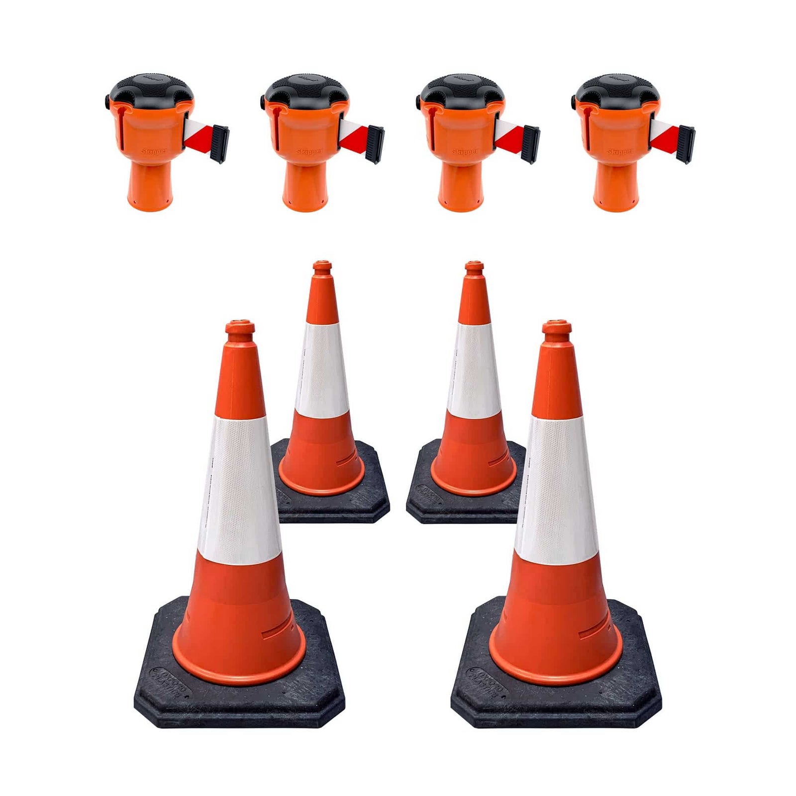 Skipper 36m Retractable Barrier Standard Traffic Cone and Topper Kit ...