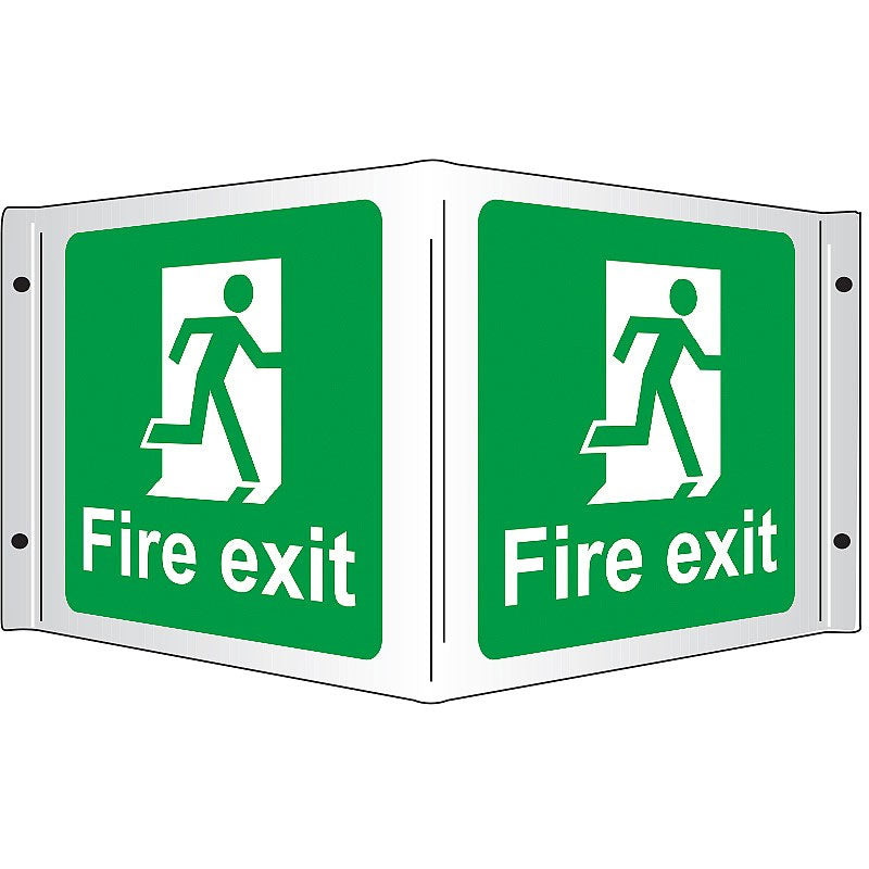 Fire Exit 3D Projecting Sign 43x20cm– IndustraCare