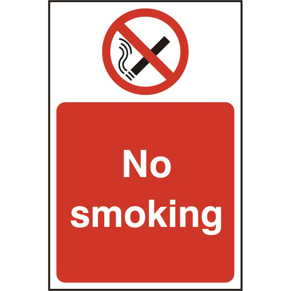 No Smoking R.P.V.C Safety Sign 200mm x 300mm | IndustraCare