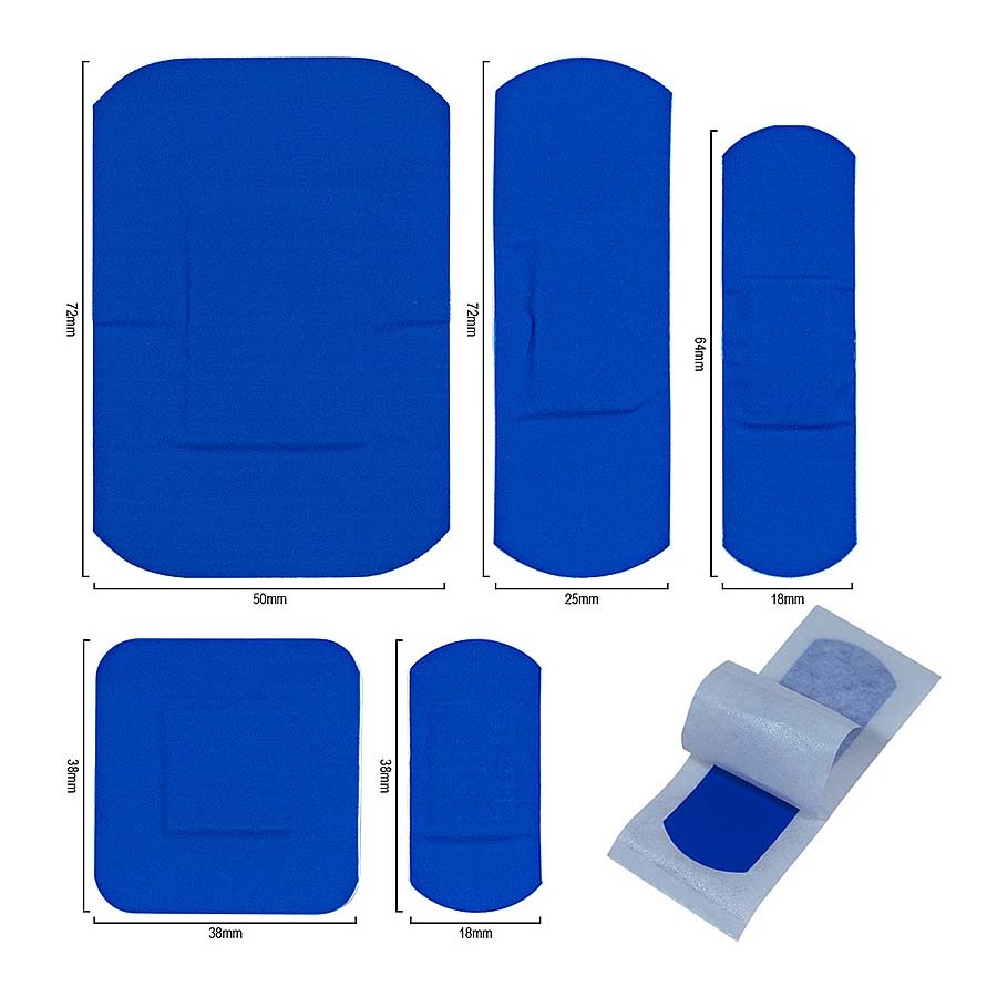 HypaPlast Blue Visually Detectable Plasters Assorted Pack of 100 ...