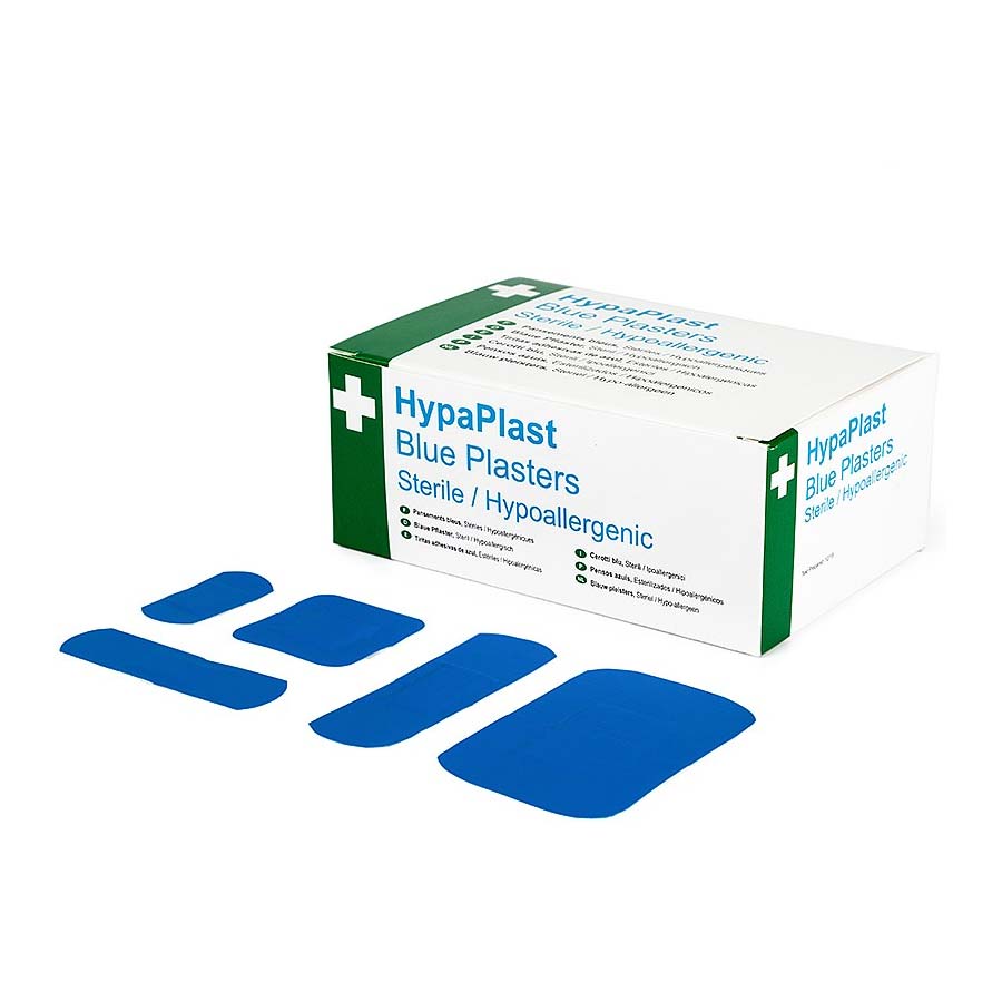 HypaPlast Blue Visually Detectable Plasters Assorted Pack of 100 ...
