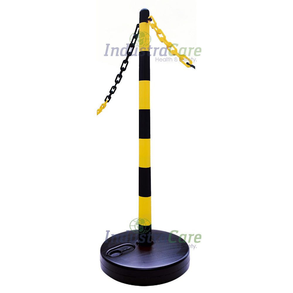 Guarda Chain Post Set - Circular Fillable Bases | IndustraCare