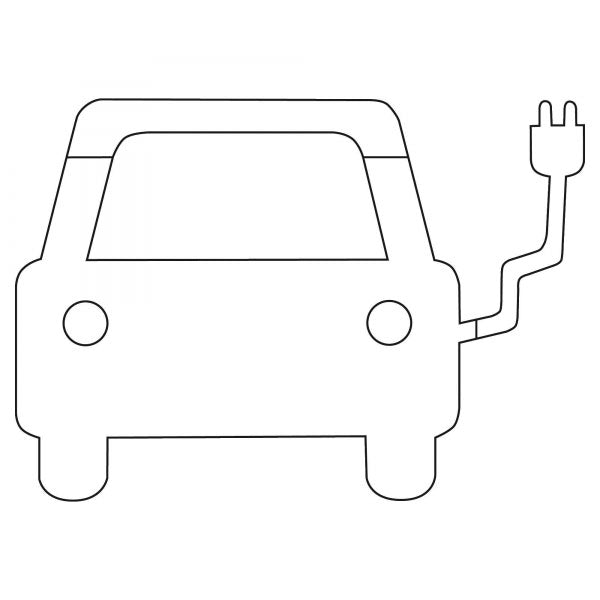 PROline Thermoplastic EV Charging Point Symbol - 1,000 x 700mm - White ...