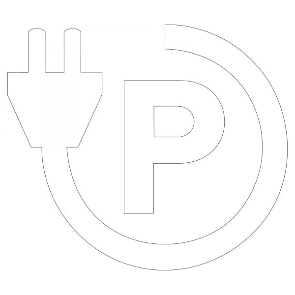 PROline Thermoplastic EV Parking Place Symbol - 700 x 800mm - White ...