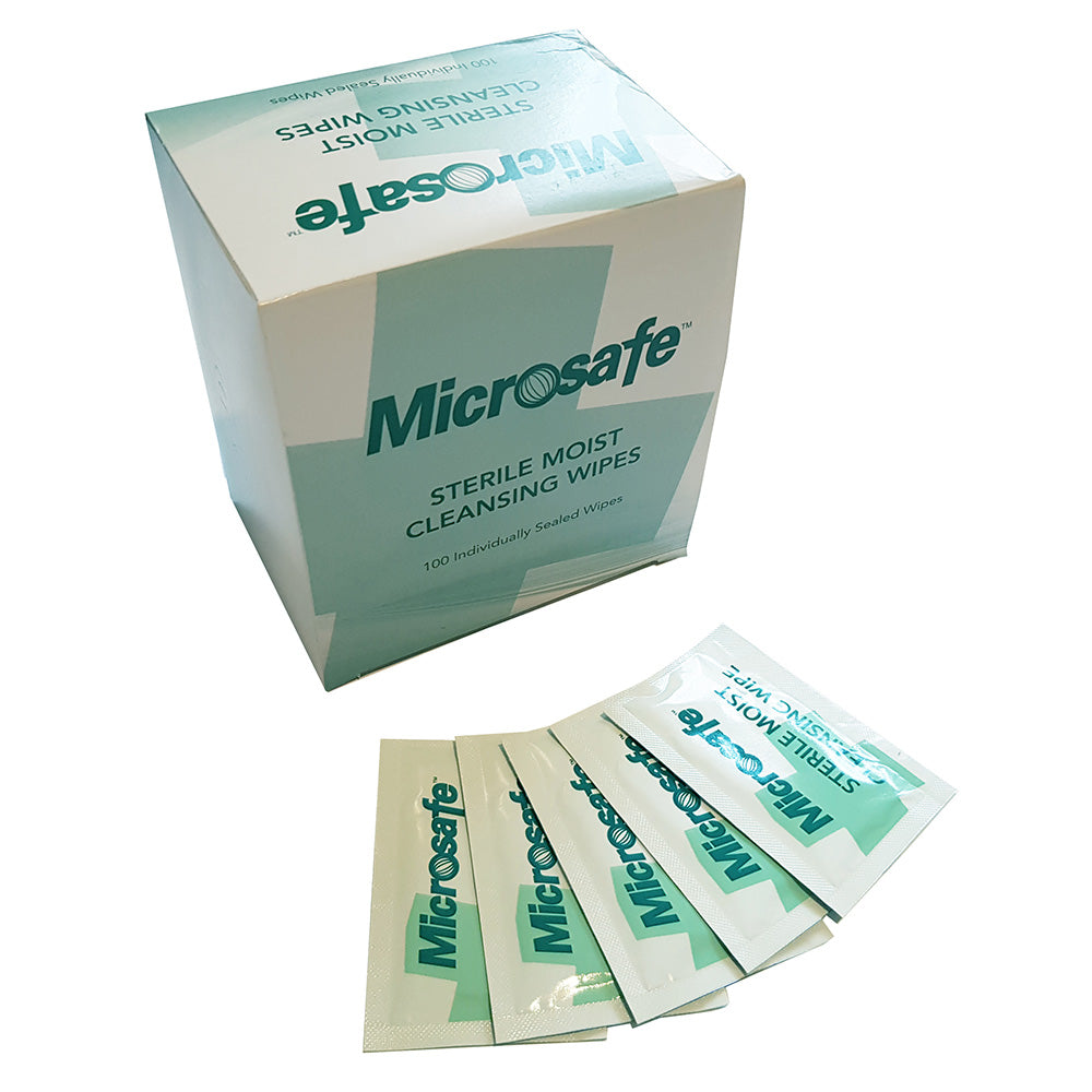 Sterile Saline Moist Cleansing Wipes Pack of 100 | IndustraCare